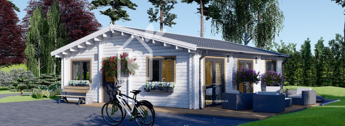 Montovaná chata ALICE 72m² (9x8) 66mm | Pineca.cz